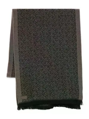 Canali Fringed Scarf - Brown