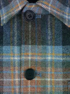 META CAMPANIA COLLECTIVE Check Wool Jacket - Blue