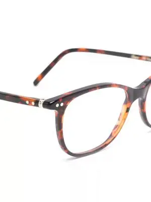 LUNOR Havana-patterned Rectangle Eyeglasses