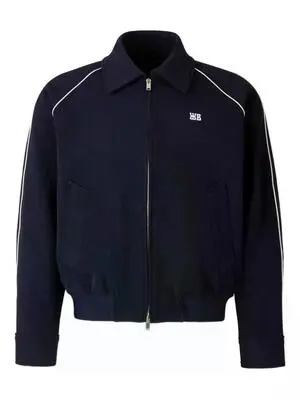 WALES BONNER Collared Zip Jacket - Blue