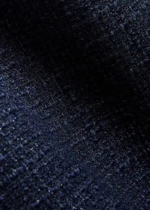 Roland Mouret Metallized Bouclé Midi Skirt - Navy