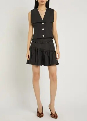 SISTER JANE Birdie Collared Poplin Vest