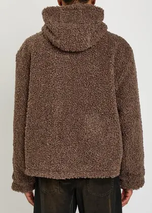COLE BUXTON Quilted Hooded Bouclé Jacket