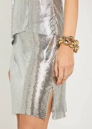 Rabanne Chainmail Mini Skirt - Silver