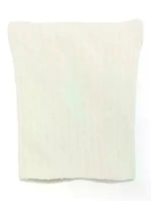 DELL'OGLIO Ribbed Neck Warmer - Neutrals