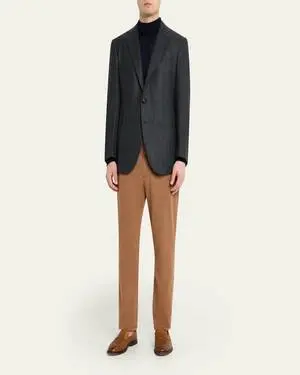 Cesare Attolini Plaid Cashmere Two-button Jacket