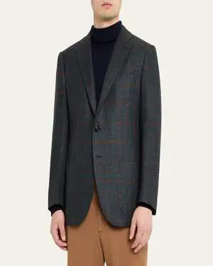 Cesare Attolini Plaid Cashmere Two-button Jacket