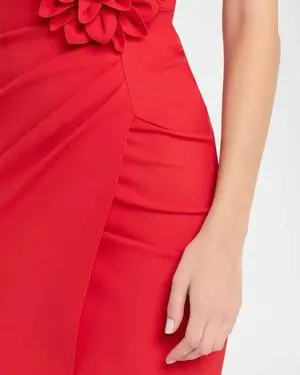 Chiara Boni La Petite Robe Gudruly Bis Rosette Midi Dress - Passion