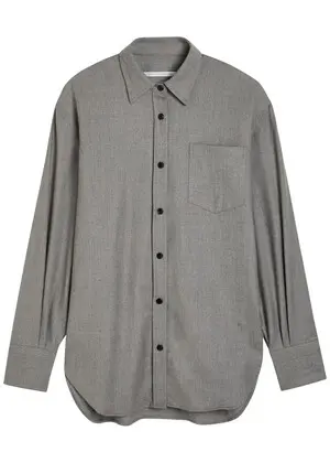Maria Mcmanus Stretch-wool Shirt - Grey