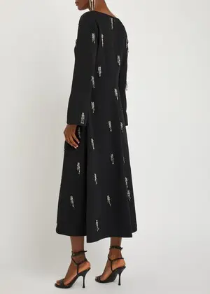 Simkhai Coretta Embellished Crepe Midi Dress