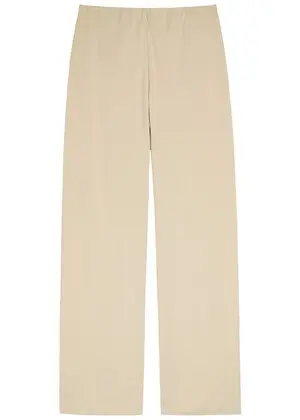 Vince Straight-leg Crepe Trousers - Beige