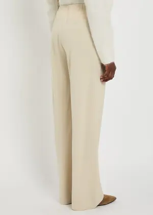 Vince Straight-leg Crepe Trousers - Beige