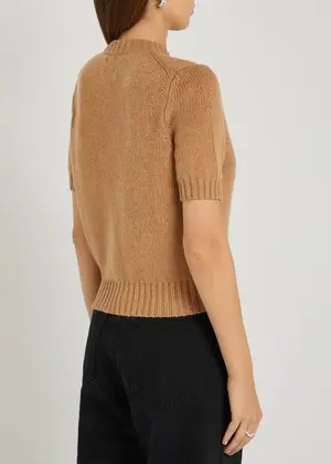 Khaite Stretch-cashmere Cardigan - Light Brown