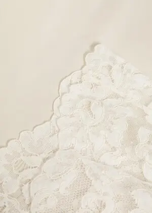 Maria Mcmanus Lace-hem Satin-twill Midi Skirt