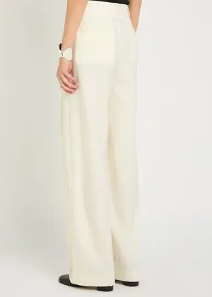 Maria Mcmanus Straight-leg Stretch-wool Trousers - Ivory