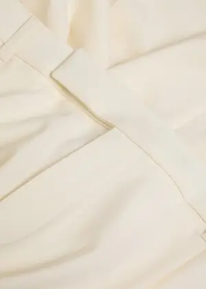 Maria Mcmanus Straight-leg Stretch-wool Trousers - Ivory