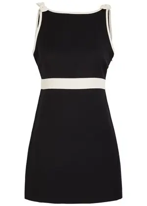 LoveShackFancy Bow-appliquéd Mini Dress