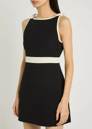 LoveShackFancy Bow-appliquéd Mini Dress