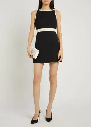 LoveShackFancy Bow-appliquéd Mini Dress