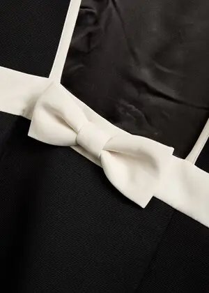 LoveShackFancy Bow-appliquéd Mini Dress