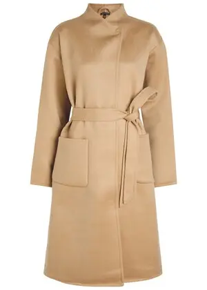 Eileen Fisher Belted Wool Coat - Beige
