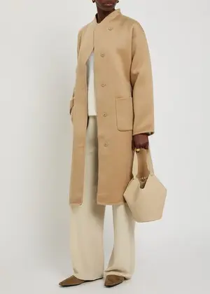 Eileen Fisher Belted Wool Coat - Beige