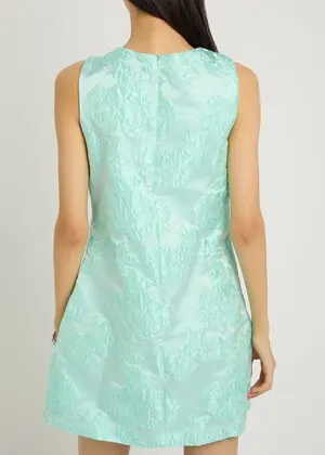 SISTER JANE Bow-appliquéd Cloqué Mini Dress