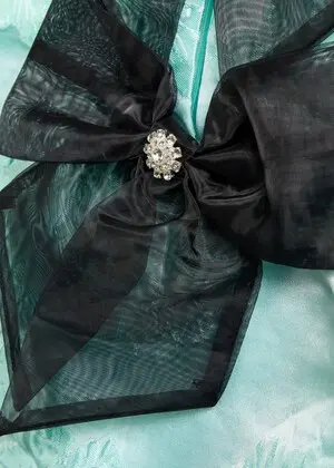 SISTER JANE Bow-appliquéd Cloqué Mini Dress