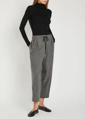 Maria Mcmanus Ribbed Merino Wool Turtleneck Top