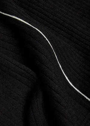 Maria Mcmanus Ribbed Merino Wool Turtleneck Top