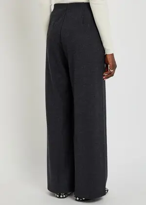 Eileen Fisher Wide-leg Wool Trousers