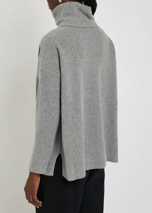 Eileen Fisher Ribbed Roll-neck Wool And Cashmere-blend Jumper