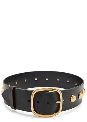 CHLOÉ Chloé Midnight Stud-Embellished Leather Belt