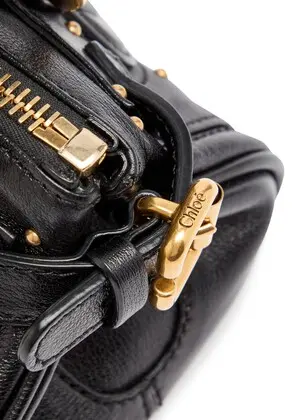 Chloé Paddington Small Grained Leather Shoulder Bag - Black