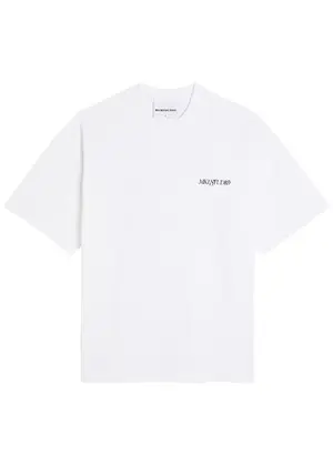 MKI MIYUKI ZOKU Script Logo-print Cotton T-shirt - White