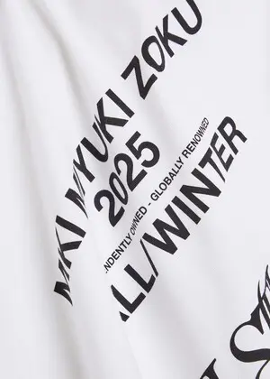 MKI MIYUKI ZOKU Script Logo-print Cotton T-shirt - White