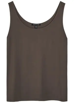 Eileen Fisher Silk Tank - Brown