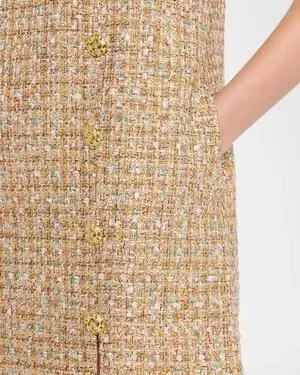 Mestiza New York Isolde Metallic Tweed Mini Dress