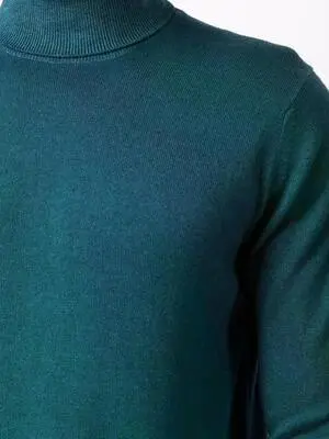 DELL'OGLIO Roll Neck Rib-trimmed Jumper - Blue