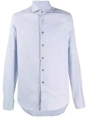 DELL'OGLIO Curved Hem Shirt - Blue