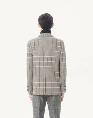 Valentino Garavani Double-breasted Wool Jacket With Check Pattern