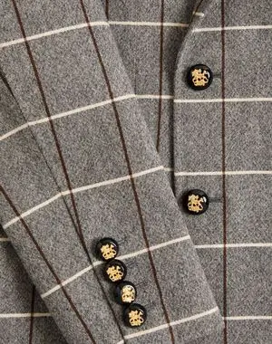 Valentino Garavani Double-breasted Wool Jacket With Check Pattern