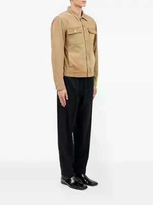 MAISON MARGIELA Suede Effect Denim Jacket - Neutrals