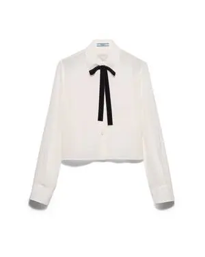Prada Crepe De Chine Shirt - Neutral