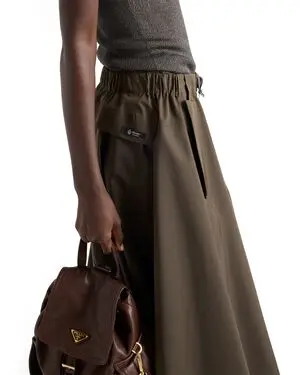 Prada Technical Fabric Circle Skirt - Green