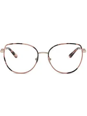 Michael Kors Empire Round Frame Glasses - Gold