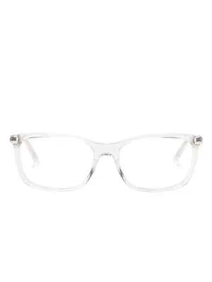 Michael Kors Logo-engraved Square-frame Glasses - Neutrals