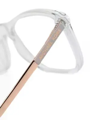 Michael Kors Logo-engraved Square-frame Glasses