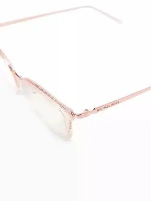 Michael Kors Round Clear-frame Glasses With Case