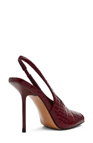Steve Madden Lucian Slingback Peep Toe Sandal - Wine Croco